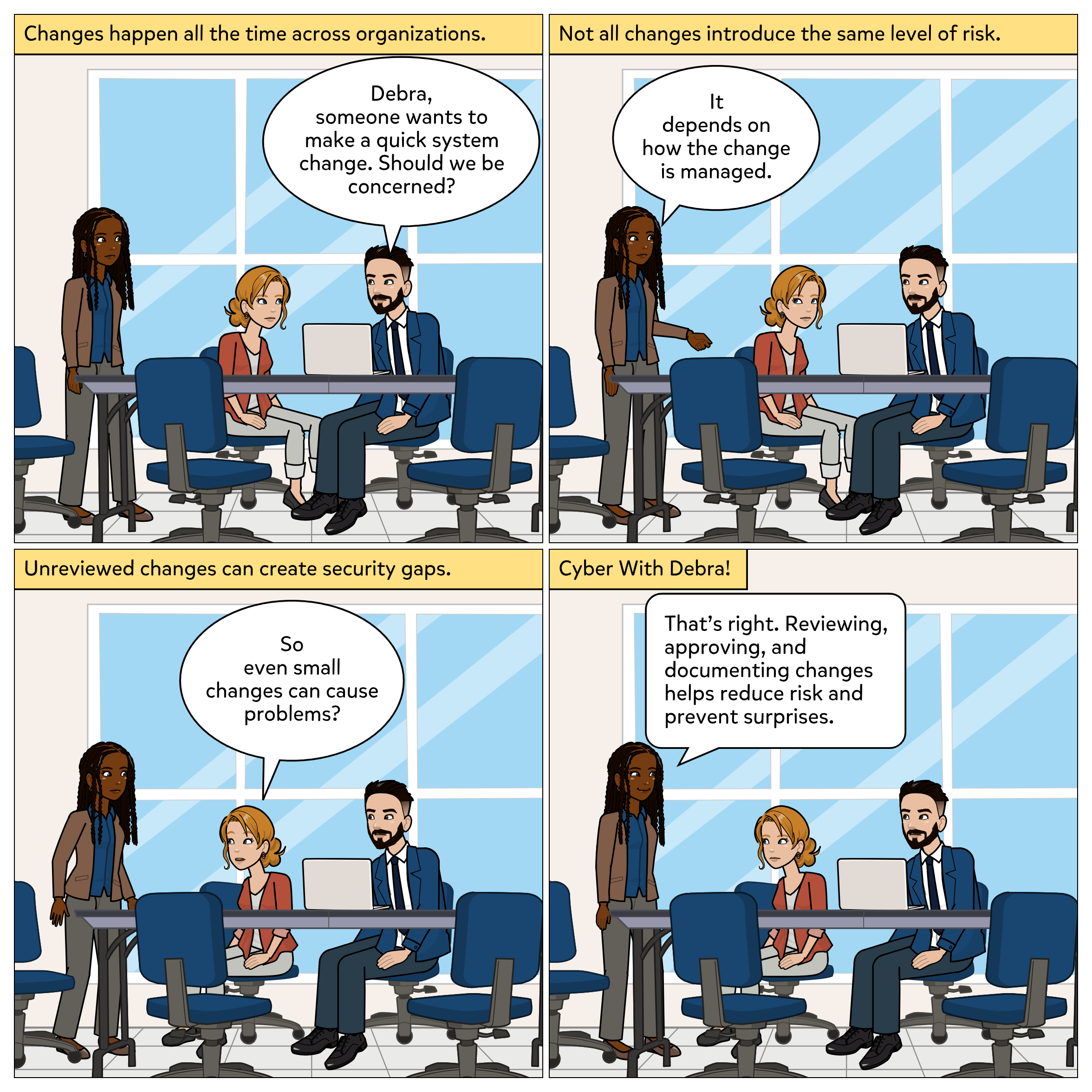 Before Making the Change: Change Management Explained – Cyber With Debra!