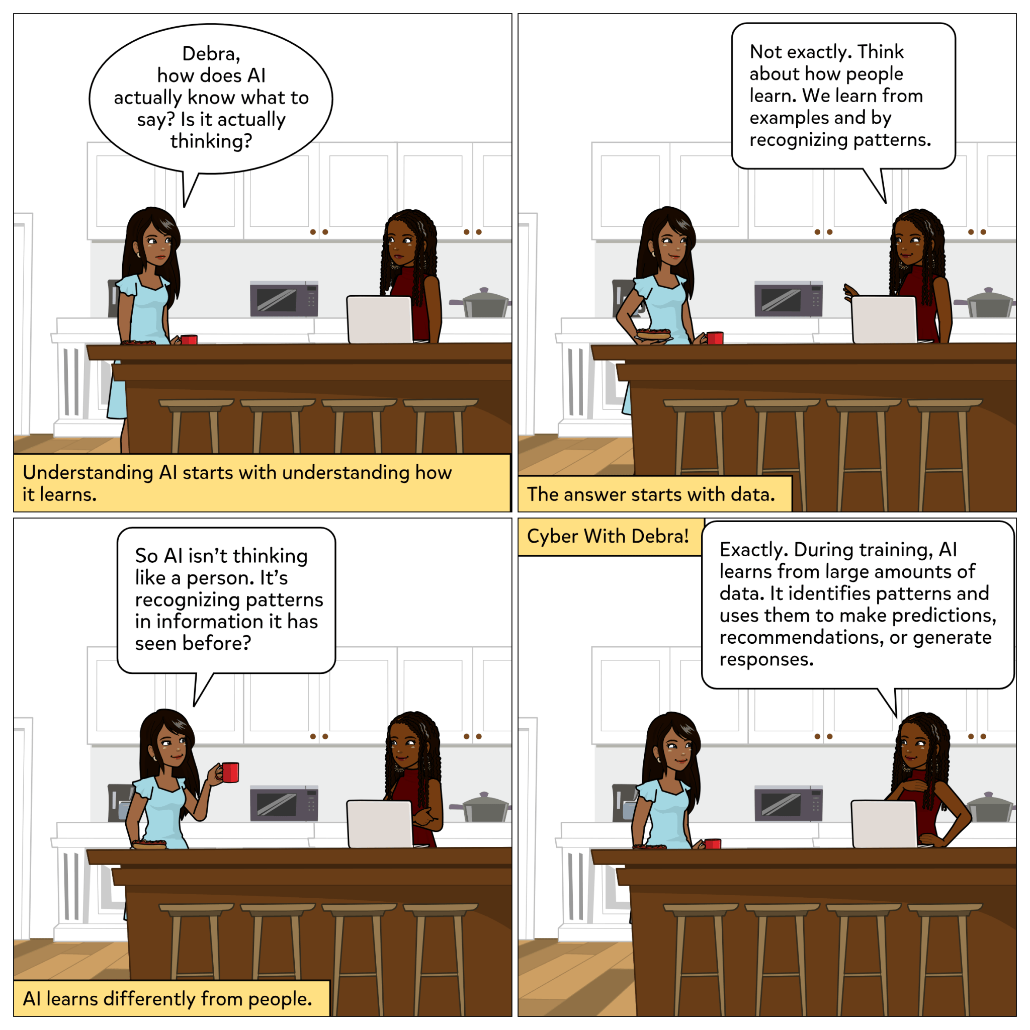 Behind Every AI Response: How AI Learns From Patterns – Cyber With Debra!